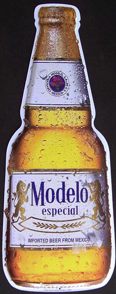 Set of 2 Modelo Negra and Modelo Especial Beer Bottle Tin Signs