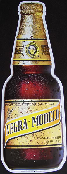 Set of 2 Modelo Negra and Modelo Especial Beer Bottle Tin Signs